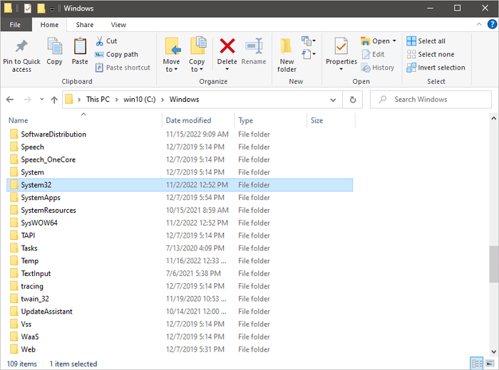 ¿Qué es la carpeta System32? ¿Debes eliminarla? [SOLUCIONADO] - EaseUS